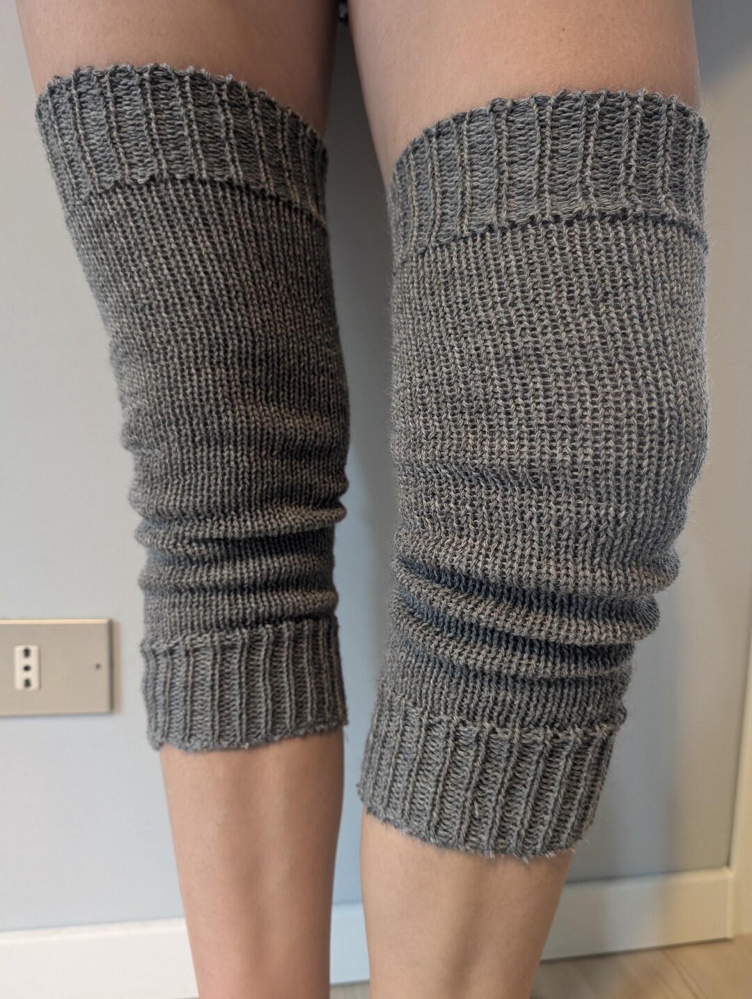Hand Knit Sheep Wool Knee Warmers: Therapeutic Made in Italy - Etsy
