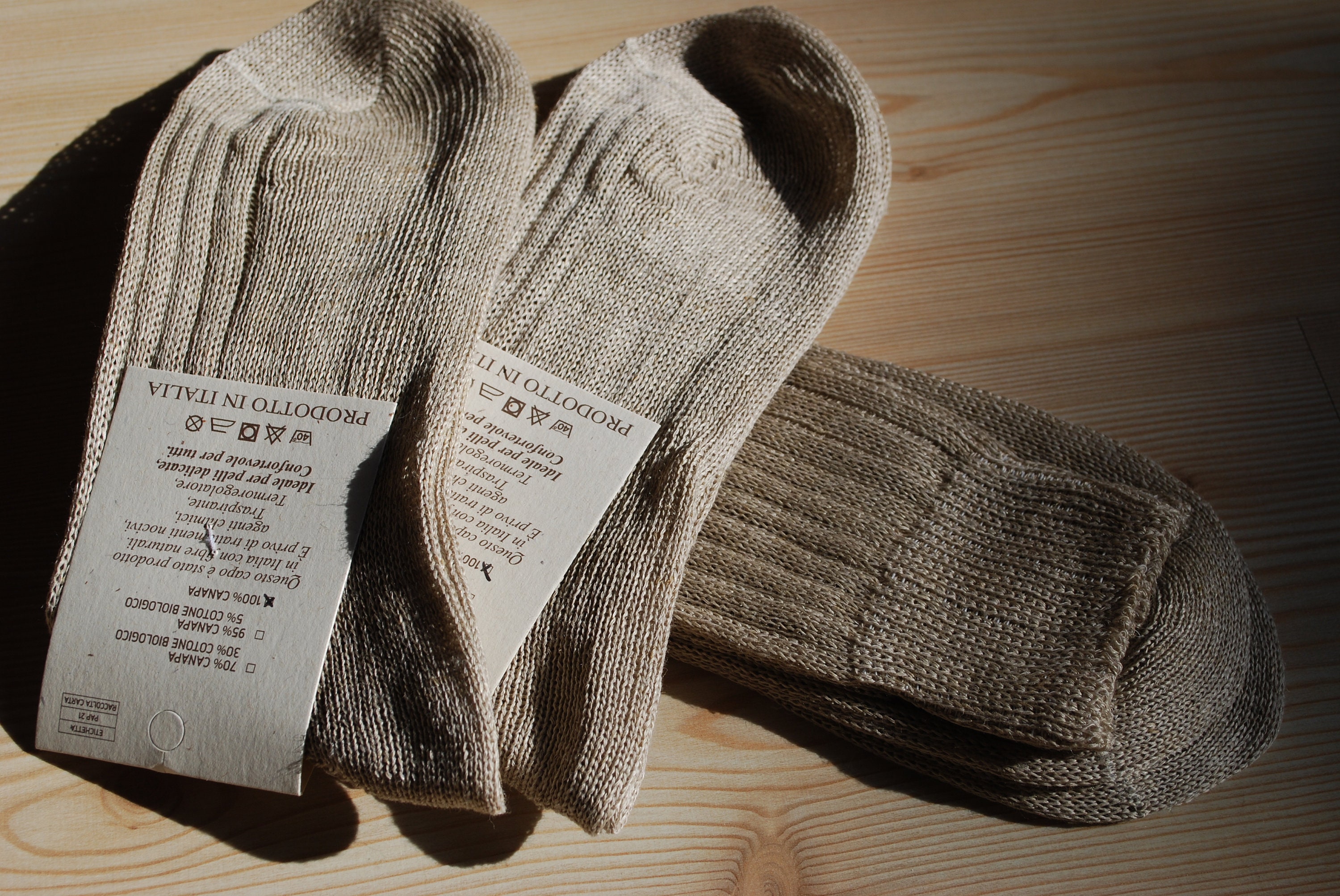 Organic Hemp Socks (3 Pairs): Artisan Made in Italy - Etsy