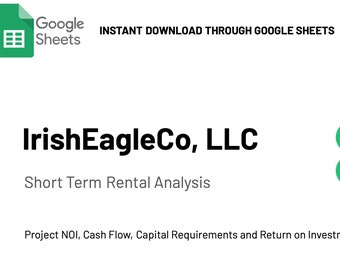 Airbnb Rental Analysis Excel Template Rental Property Calculator Short ...