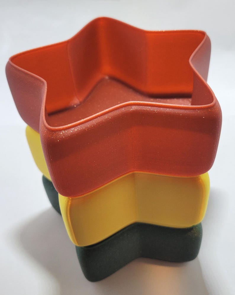 3D Printed Star Candy Bowls | Stackable Christmas Decor - Etsy