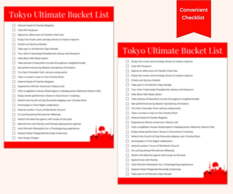 Tokyo Bucket List 50 Bucket List Things to See & Do in Tokyo Tokyo ...