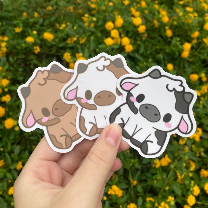 Cute Cow Print Stickers - Etsy