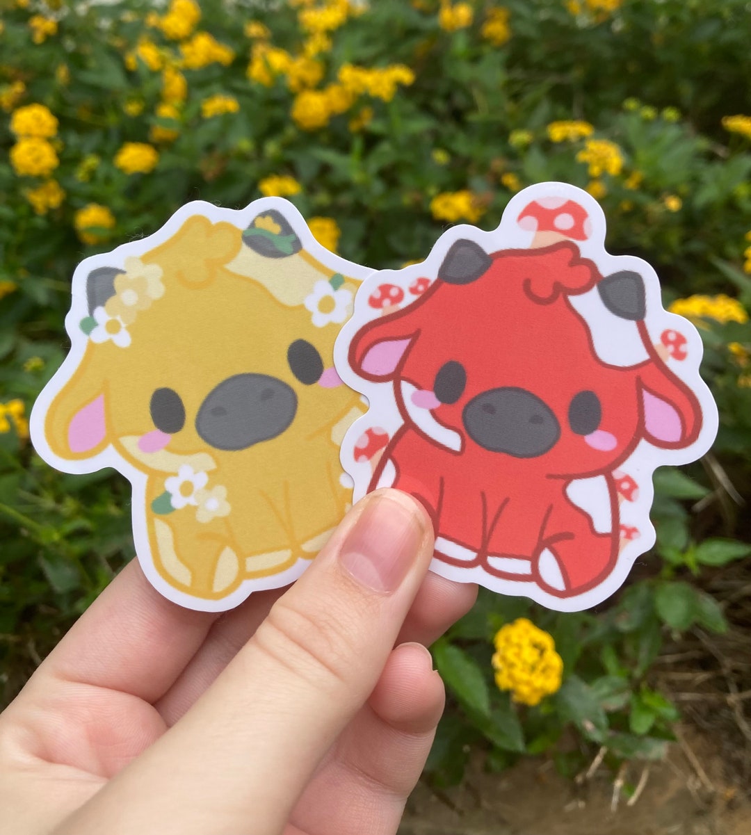 Adorable Cow Stickers - Vinyl Waterproof Stickers - Minecraft Cows ...