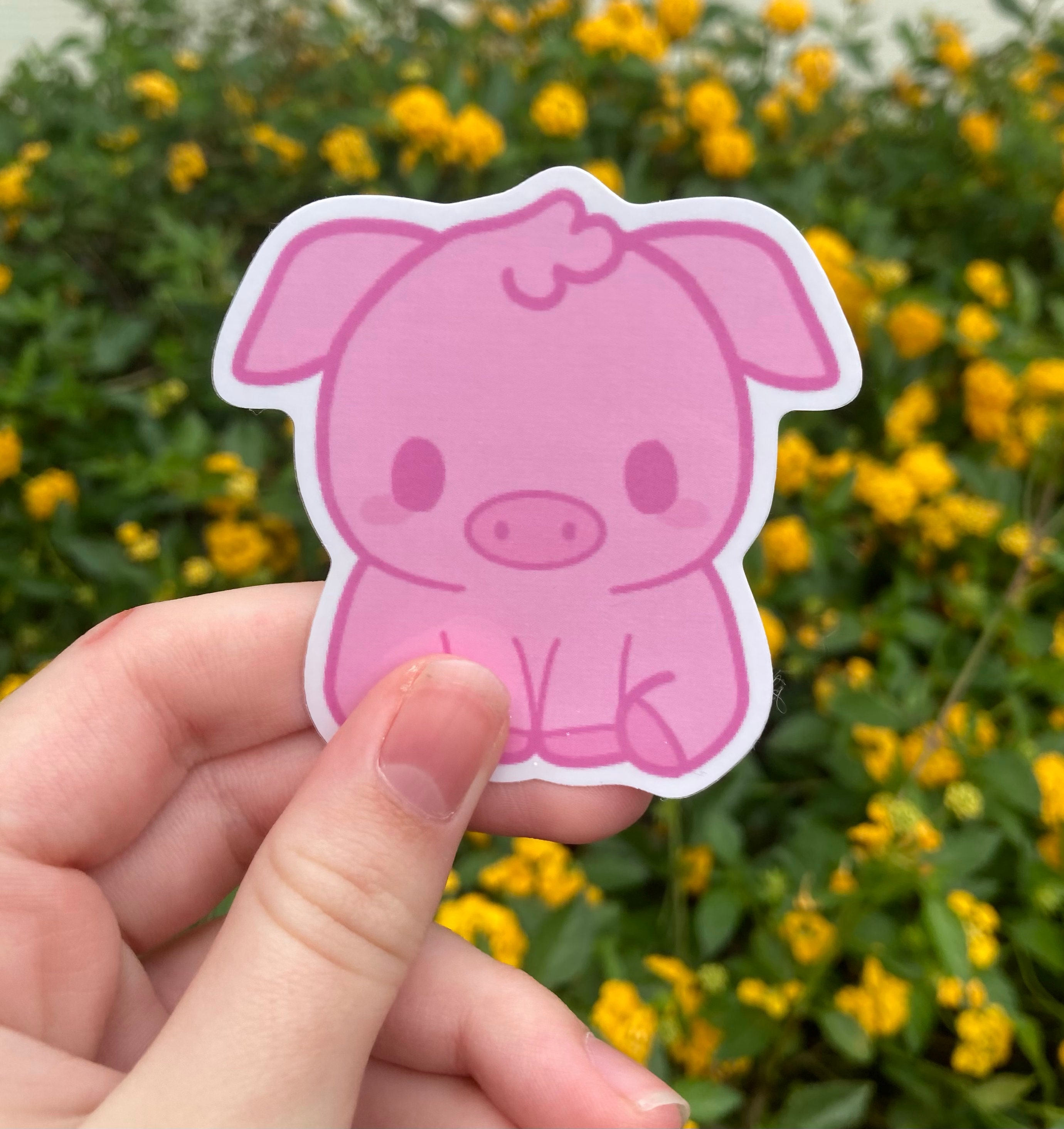 Adorable Animal Stickers - Vinyl Waterproof Stickers - Pig, Goat, Bear ...