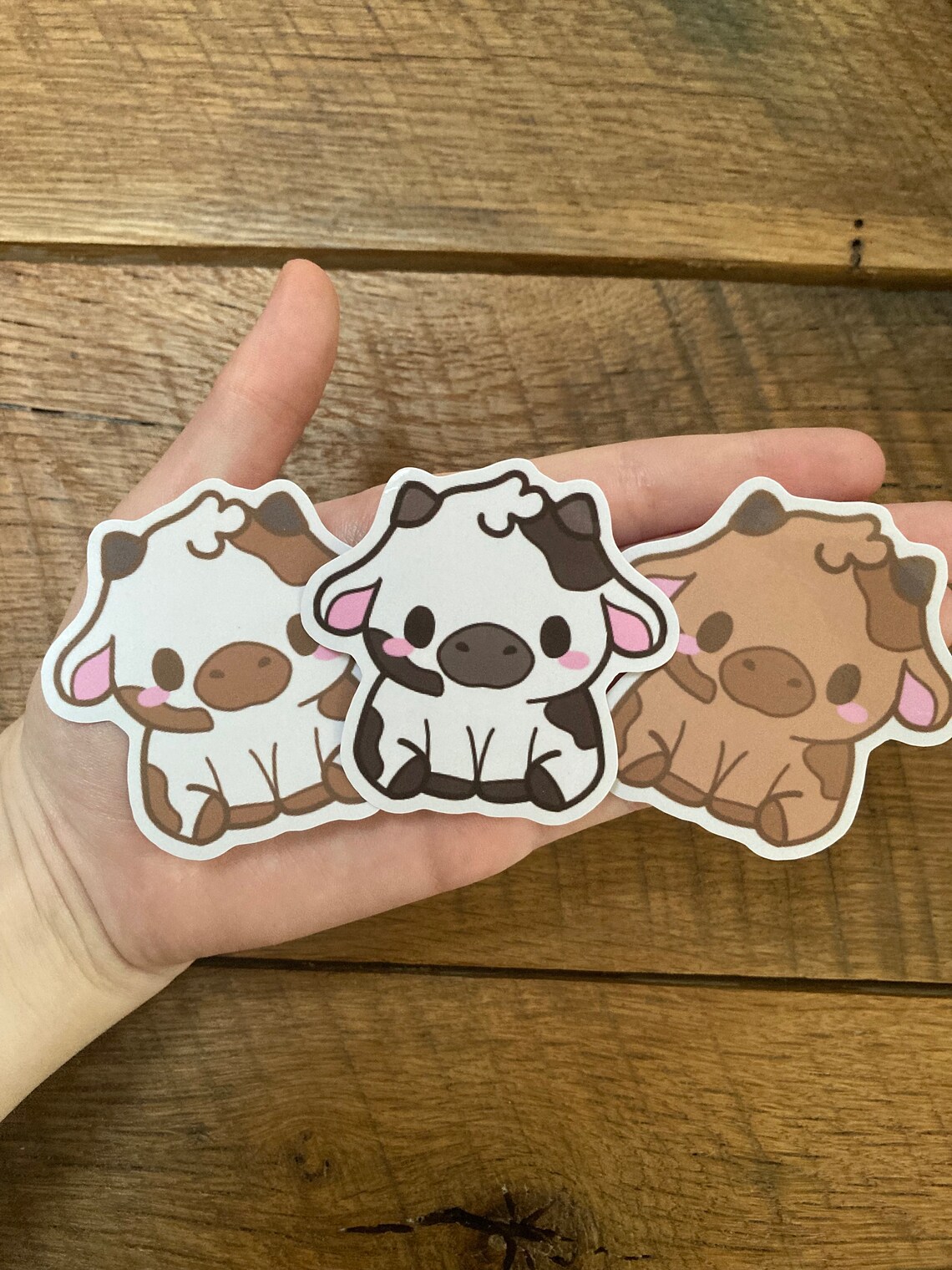 Adorable Cow Stickers Vinyl Waterproof Stickers Normal - Etsy