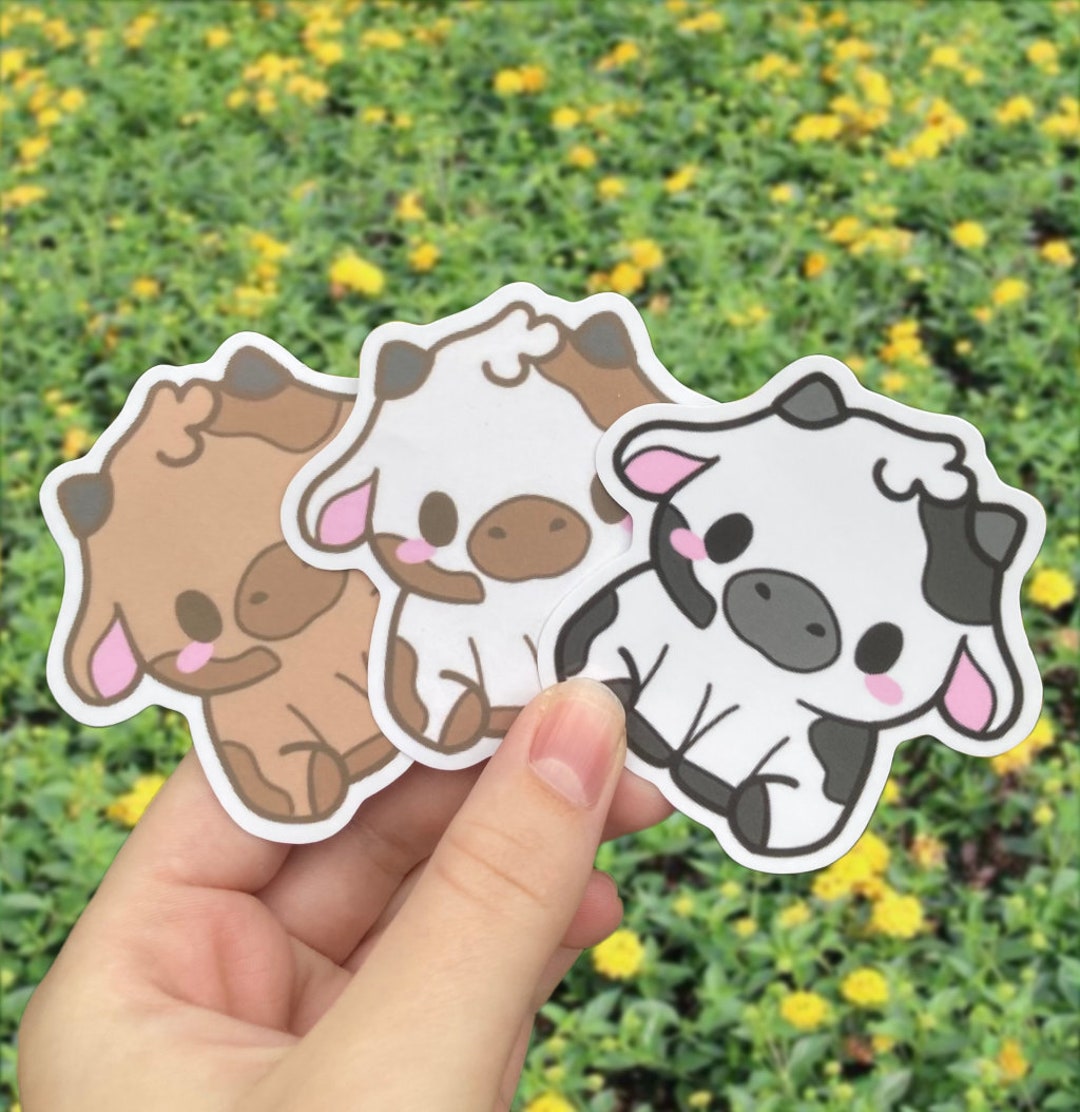 Adorable Cow Stickers Vinyl Waterproof Stickers Normal Cows, Brown ...