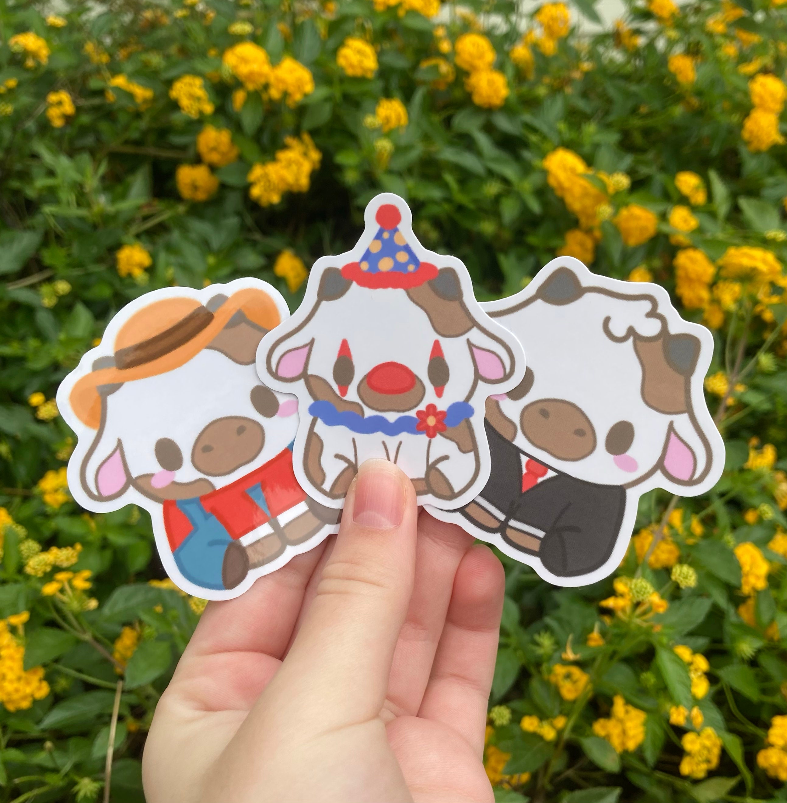 Cows With Jobs Costume Cows Adorable Cow Stickers Vinyl Waterproof ...