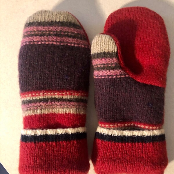 Recycled Wool Mittens - Etsy