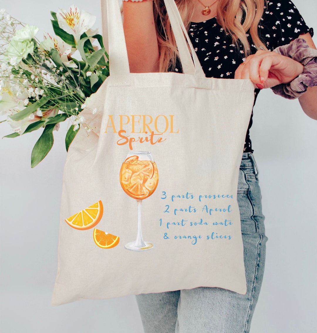 Aperol Spritz Tote Bag, Custom Tote Bag, Italian Summer, Spritz Season ...