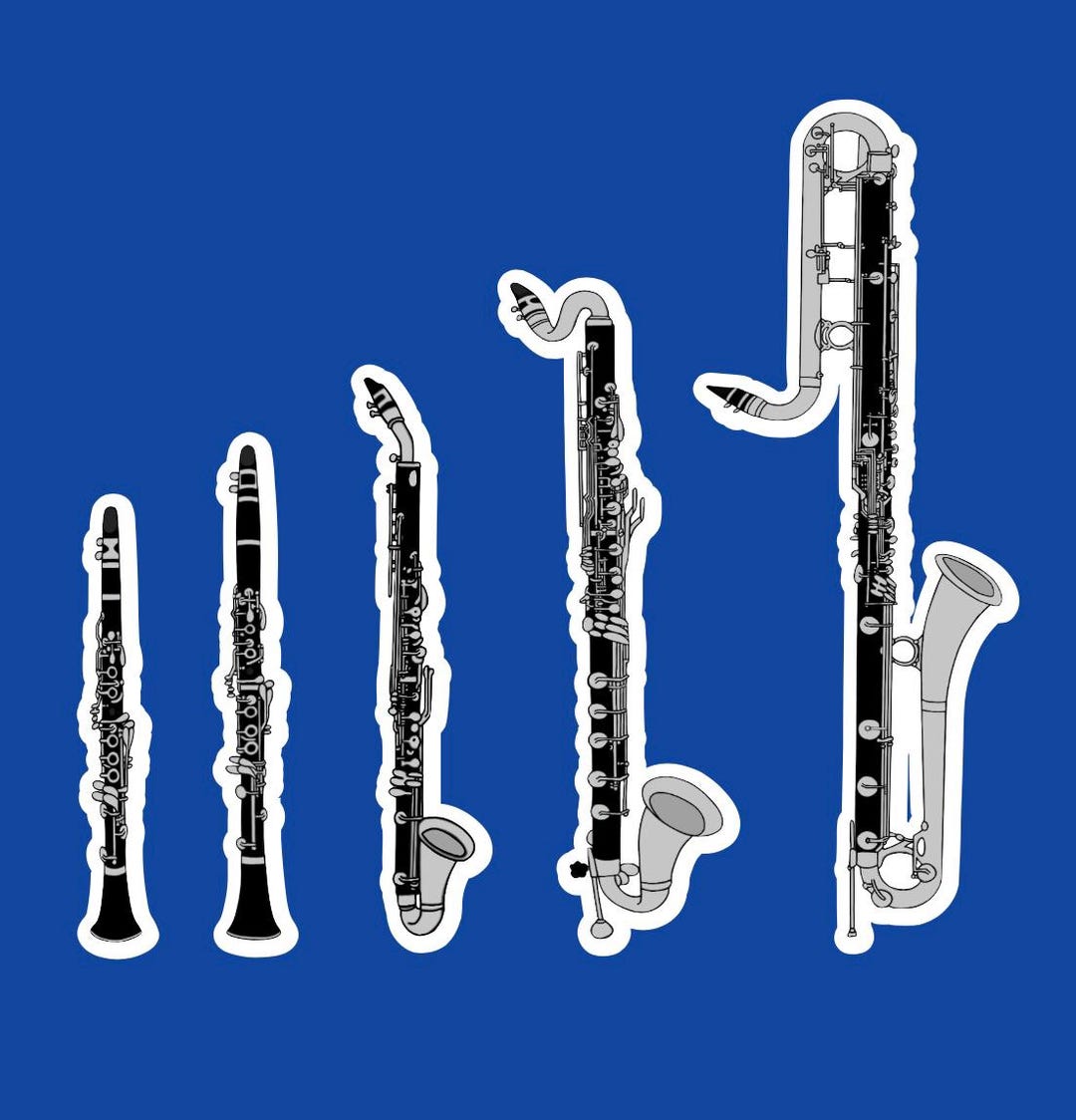 Clarinet Sticker Combo Pack - Etsy