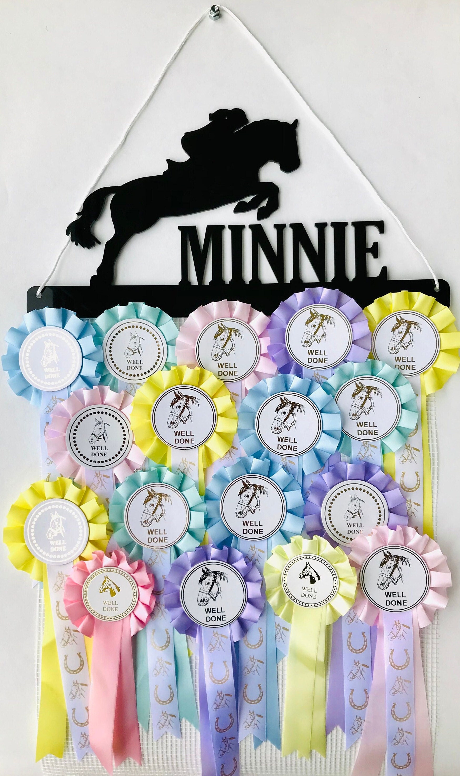 Personalised Rosette Holder Rosette Hanging Display - Etsy UK