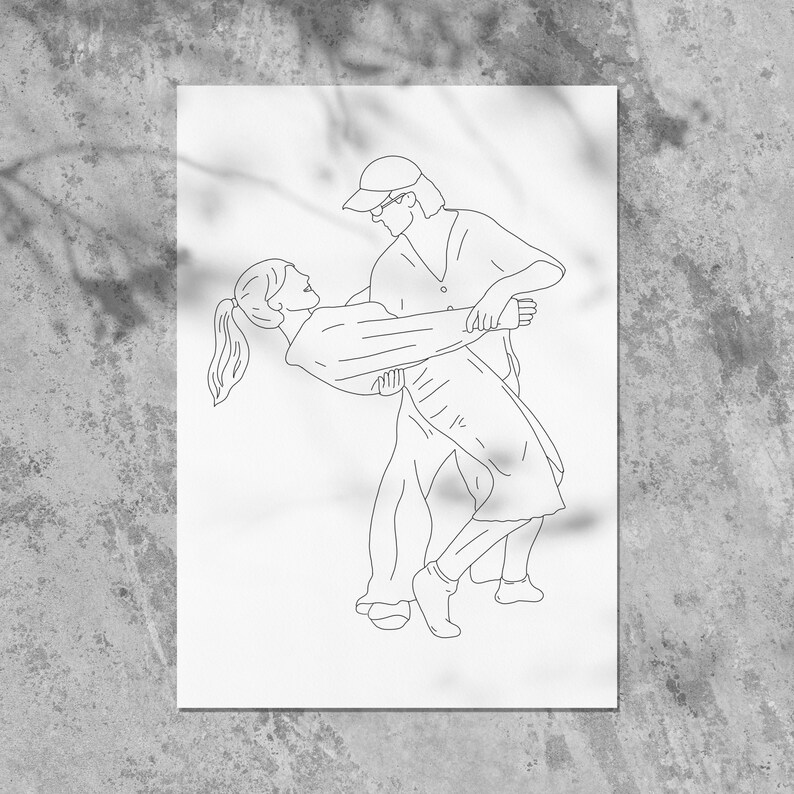 Custom Line Art Portrait From Photo Personalised Drawing T For Her
