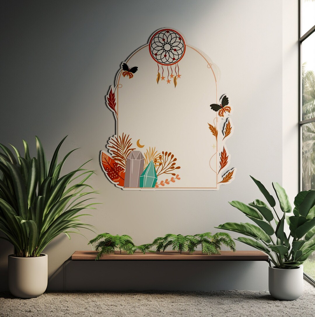 Boho Art Custom Mirror Selfie Bohemian Art Shape Mirror - Etsy