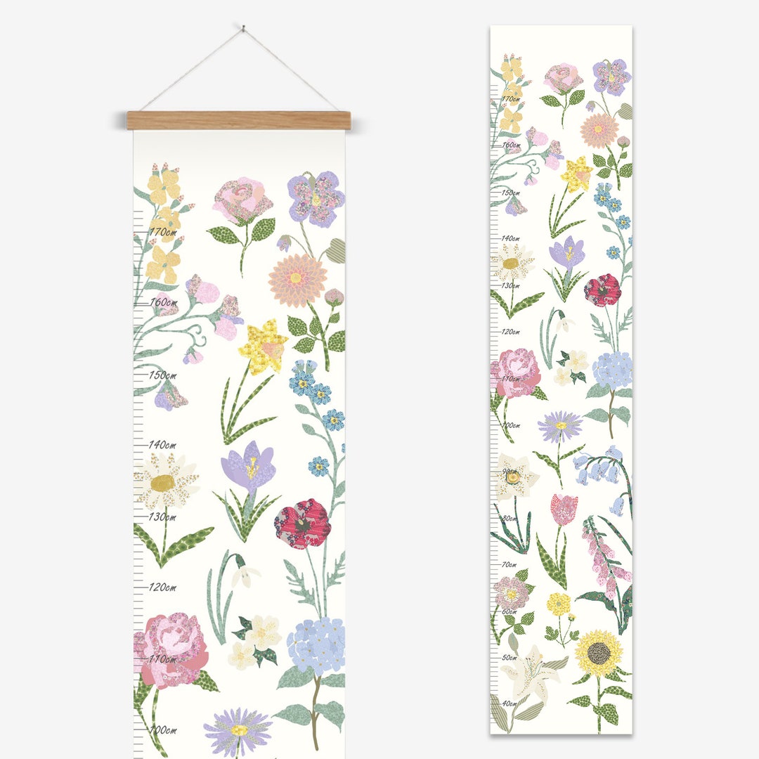 Height Chart for Children - Flowers - Etsy