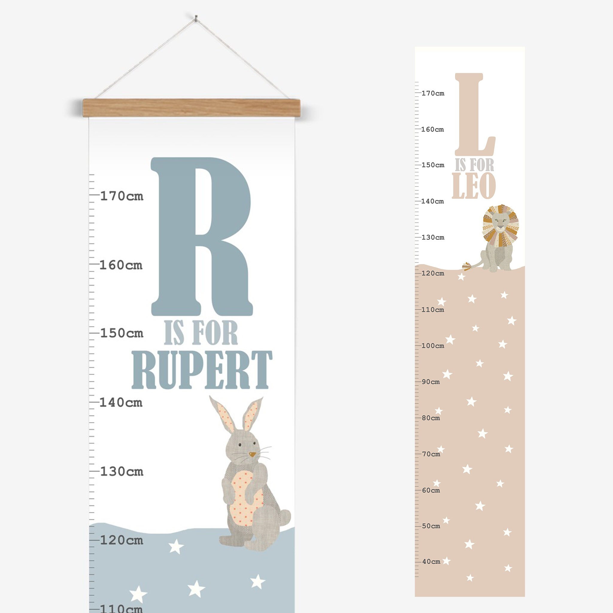 Personalised Height Chart for Children - Personalised - Animals ...