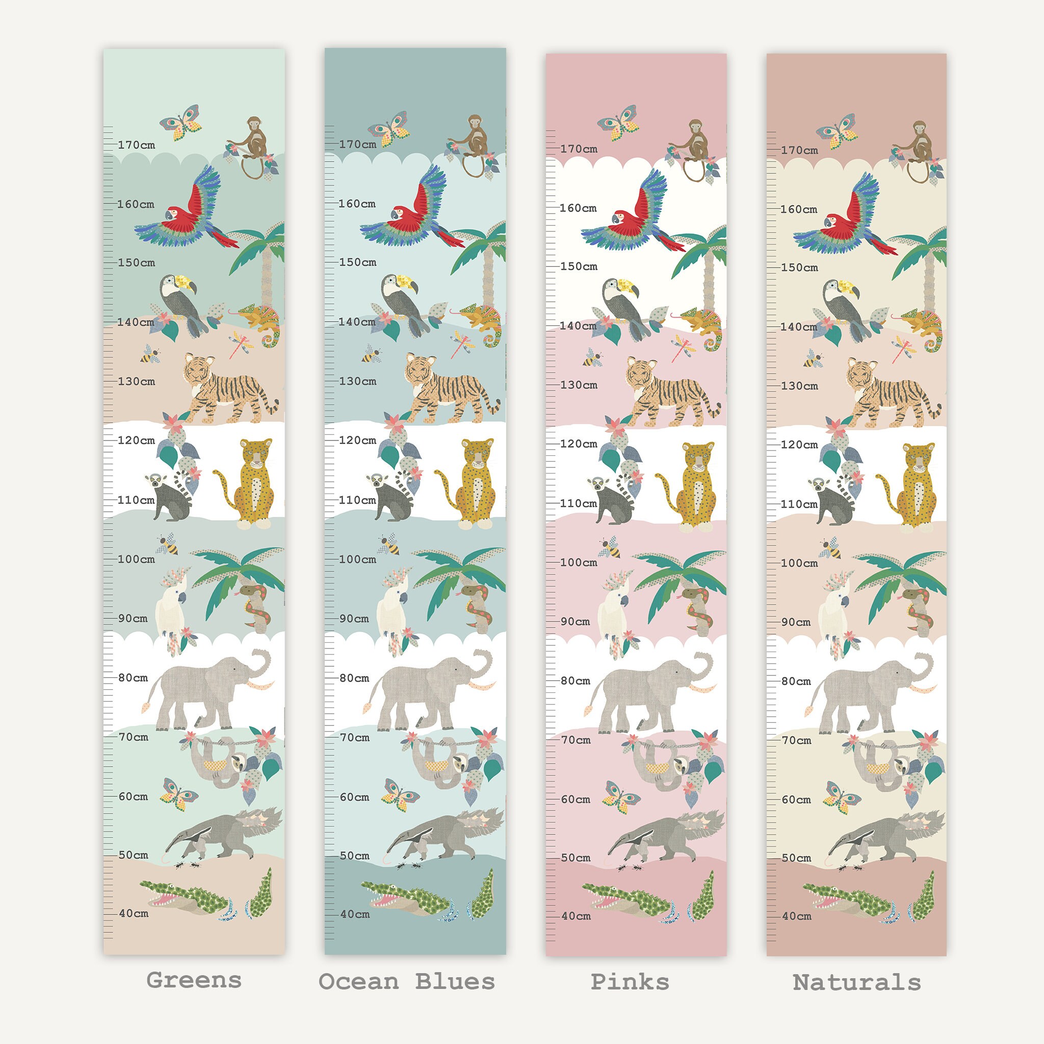 Height Chart for Children Jungle Animals - Etsy