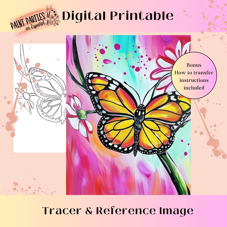 Sip and Paint Party Template DIY Canvas Printable Coloring Page Party ...
