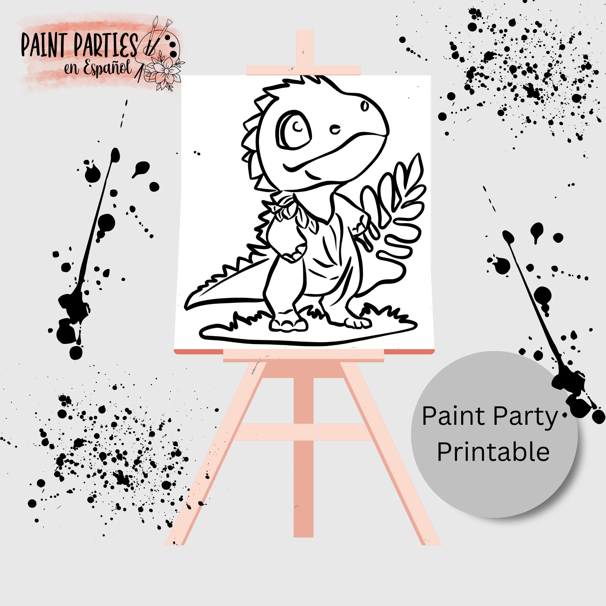 DIY Paint Party Printable Adult Paint & Sip Template Canvas Stencil ...
