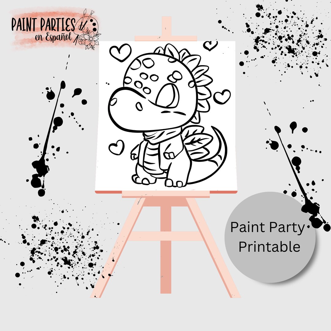 DIY Paint Party Printable Adult Paint & Sip Template Canvas Stencil ...