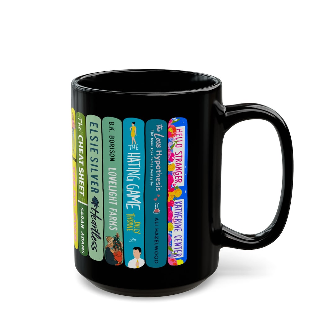 Custom Book Spine Mug – Black 11oz or 15oz – Personalized Book Lover ...