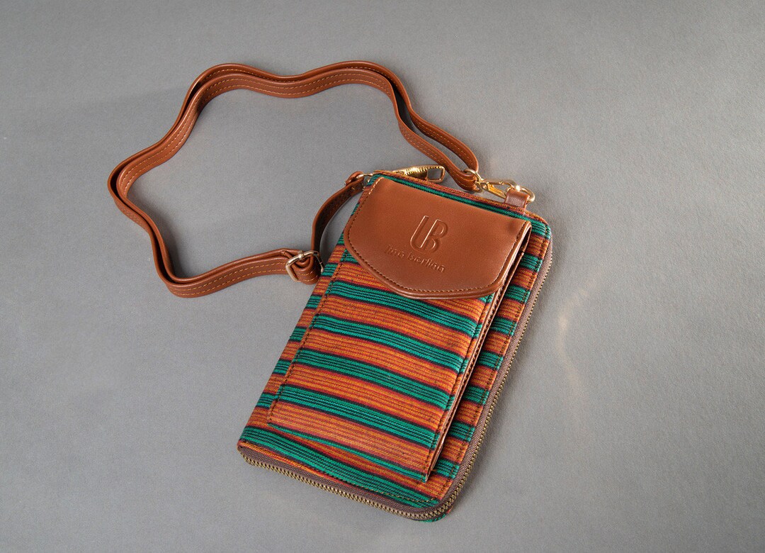 LB Lina Berlina Phone Bag Lurik Brown and Green - Etsy