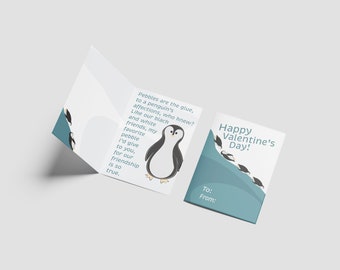 Penguin Valentine Box Kit Printable Decorations 3D Beak, Eye Options ...