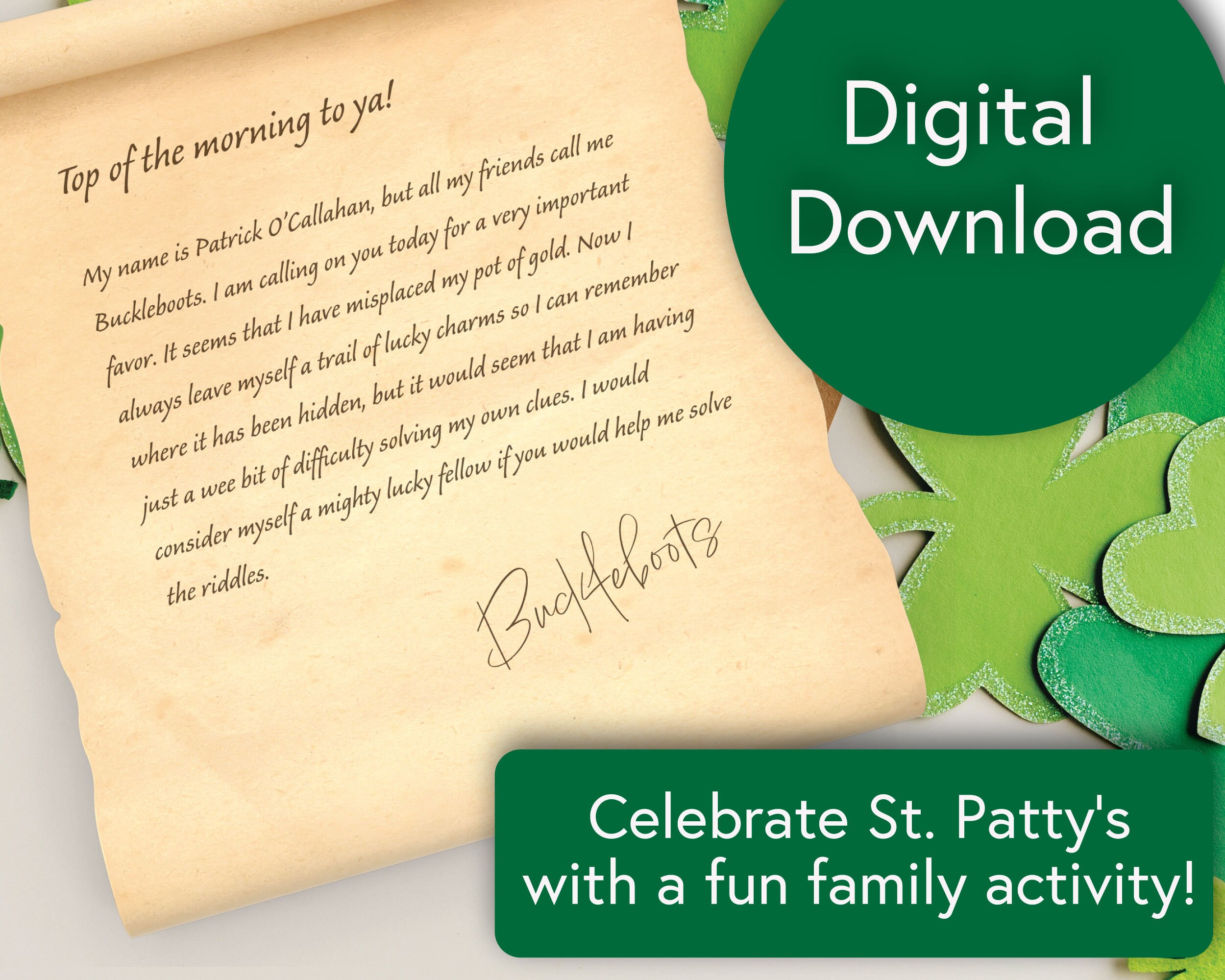 Printable St. Patrick's Day Scavenger Hunt Clues, Hunt for the ...