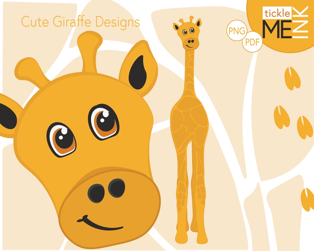 Cute Giraffe Printable Designs - Etsy