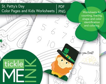 St. Patrick's Day Roll and Color Activity, St. Patrick's Day Color by ...