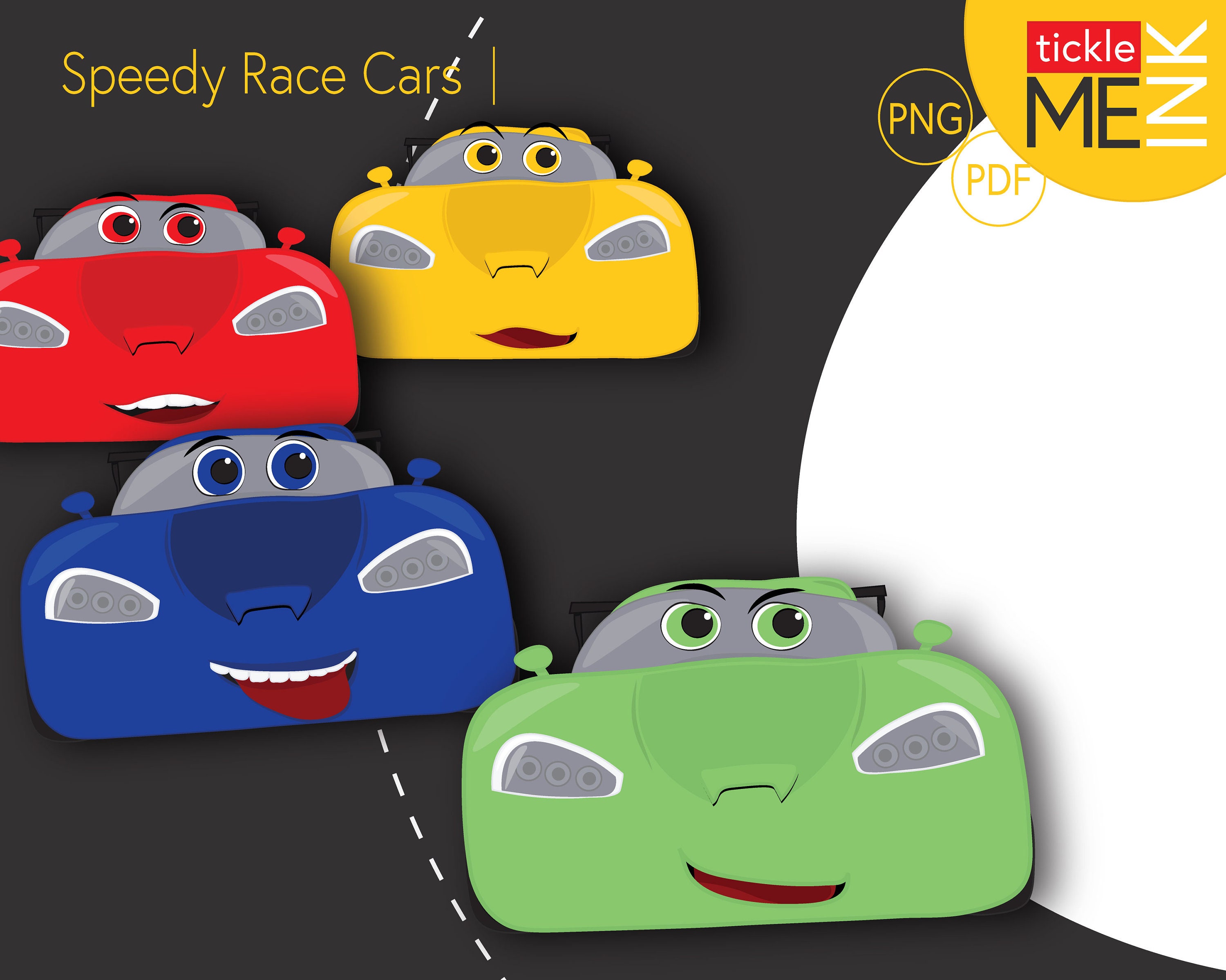 Speedy Race Cars Digital Downloads - Etsy