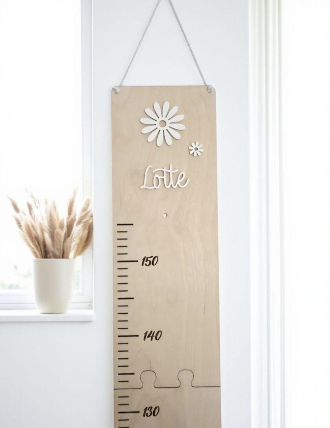 Height Chart With Name and Acrylic Daisies, Growth Chart With Saying ...