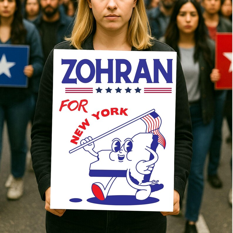 Zohran for New York City Protest Sign 18"-24", Support Zohran Mamdani ...