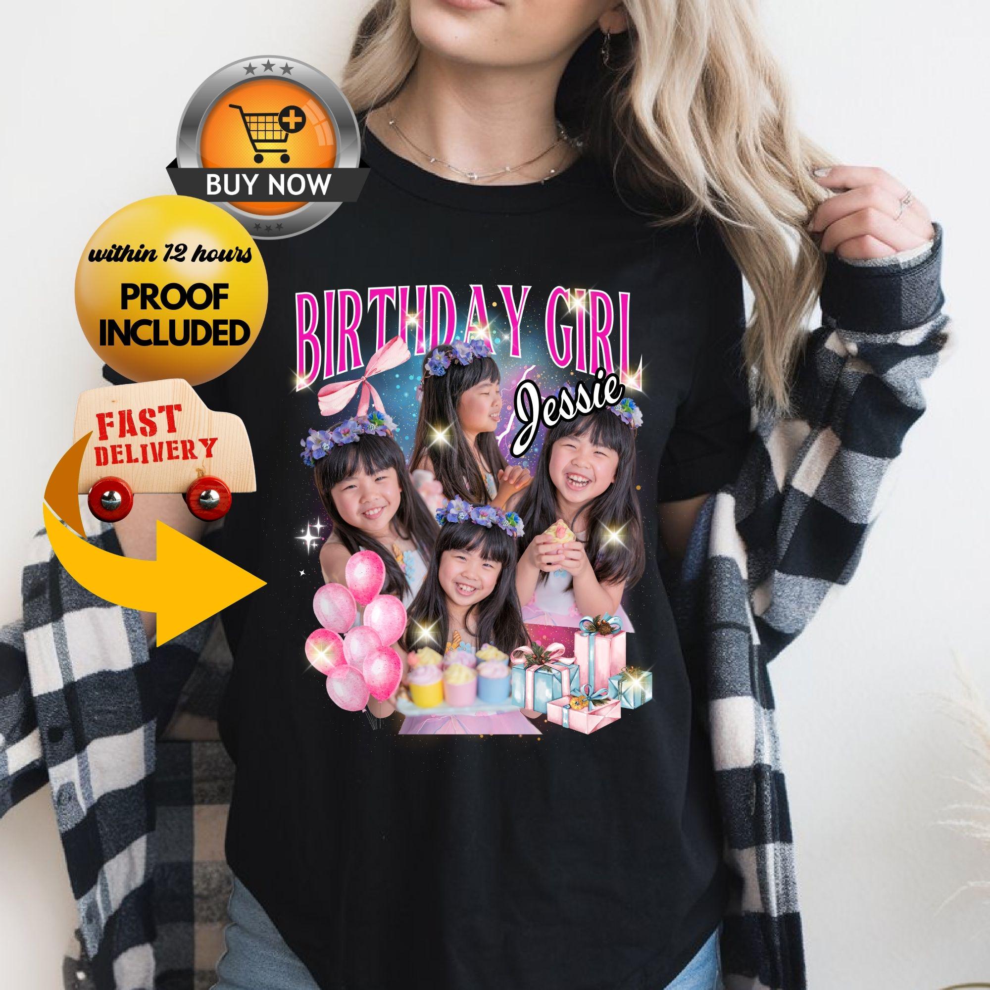 Custom Birthday Girl Shirt, Custom Bootleg Rap Birthday Tee ...