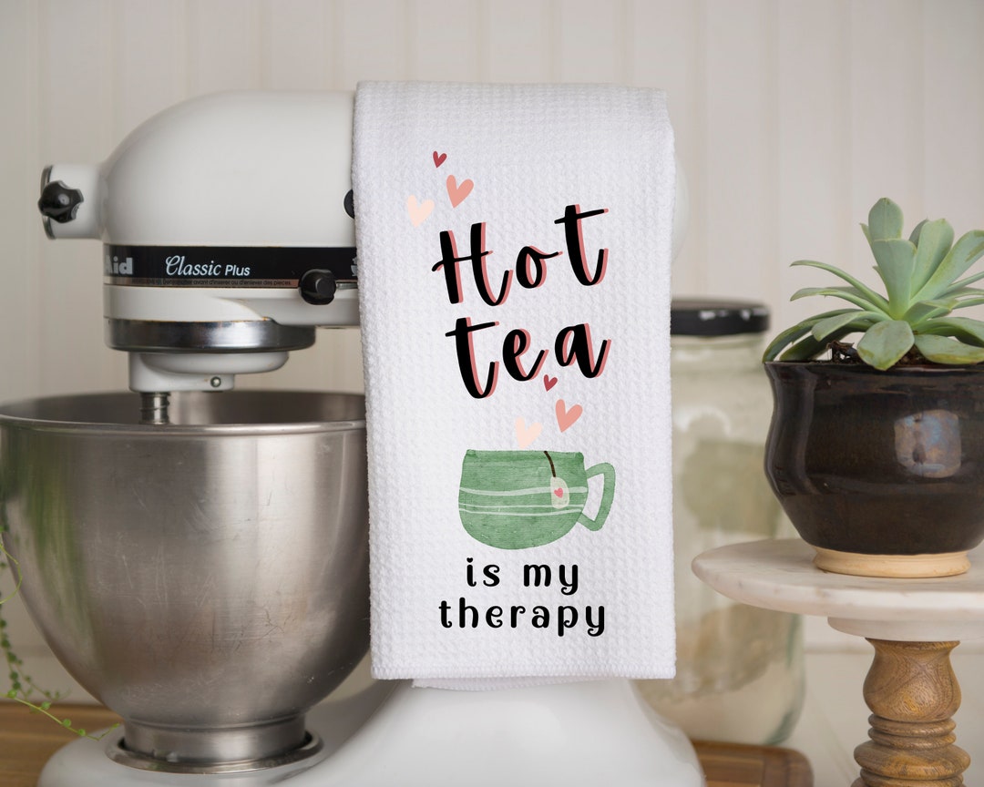 Kitchen Tea Towel for Tea Lover Gift Tea Towel Cute Kitchen Decor - Etsy