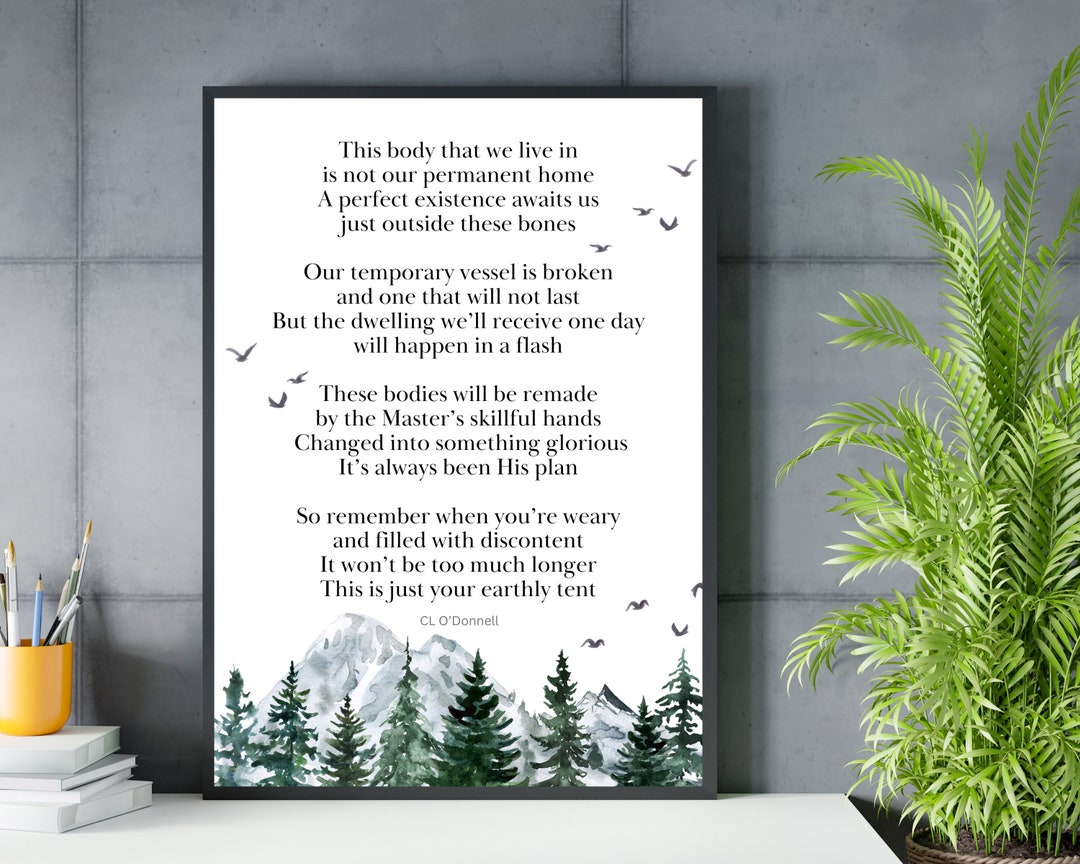 Encouraging Poem Digital Download Wall Decor Printable Wall Art ...