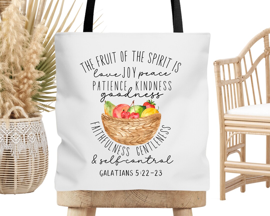 Faith Tote Bag Fruit of the Spirit Tote Bag for Christian Gift for Her ...