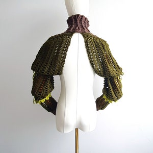 Ekho Sleeves Crochet PATTERN | Whimsical Leaf Lace Bolero Shrug With ...