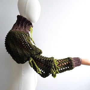 Ekho Sleeves Crochet PATTERN | Whimsical Leaf Lace Bolero Shrug With ...