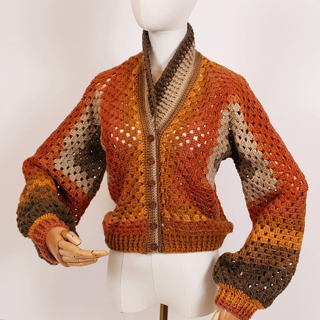 The Acorn Bomber | Whimsical Granny Hexagon Cardigan Cottagecore ...