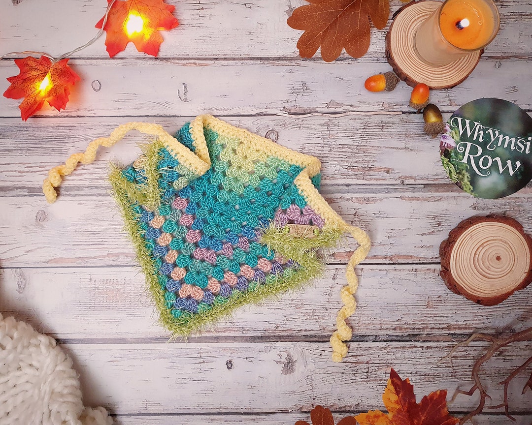 The Festival Fae Crochet Head Bandana in Rainbow - Etsy