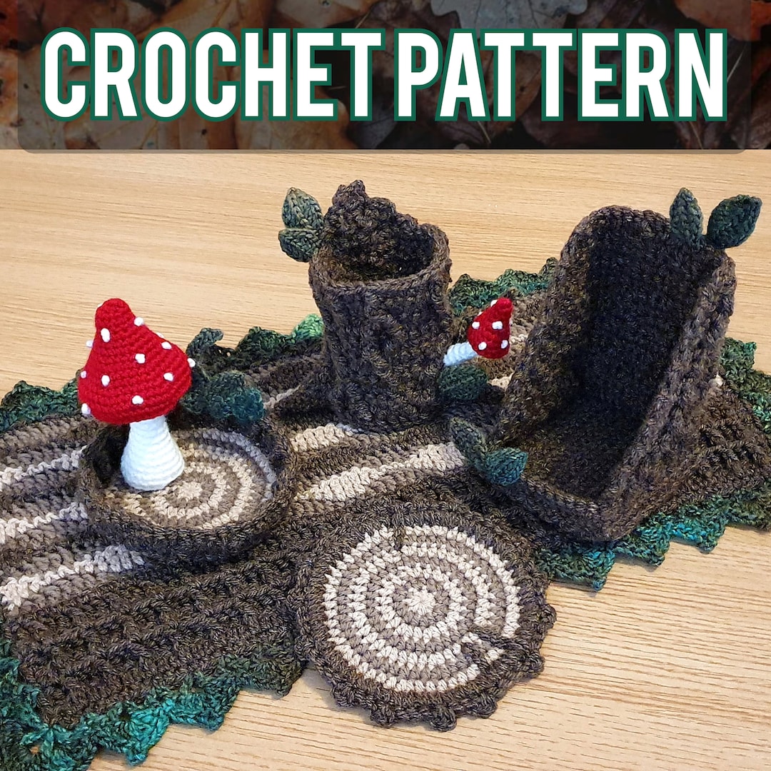 Woodland Desk Set Crochet 5-in-1 PATTERN | Whimsical Goblincore ...