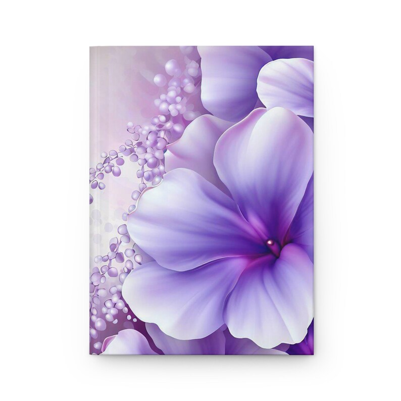 Beautiful Purple Flower Hard Cover Gratitude Journal Gift Violet Flower ...