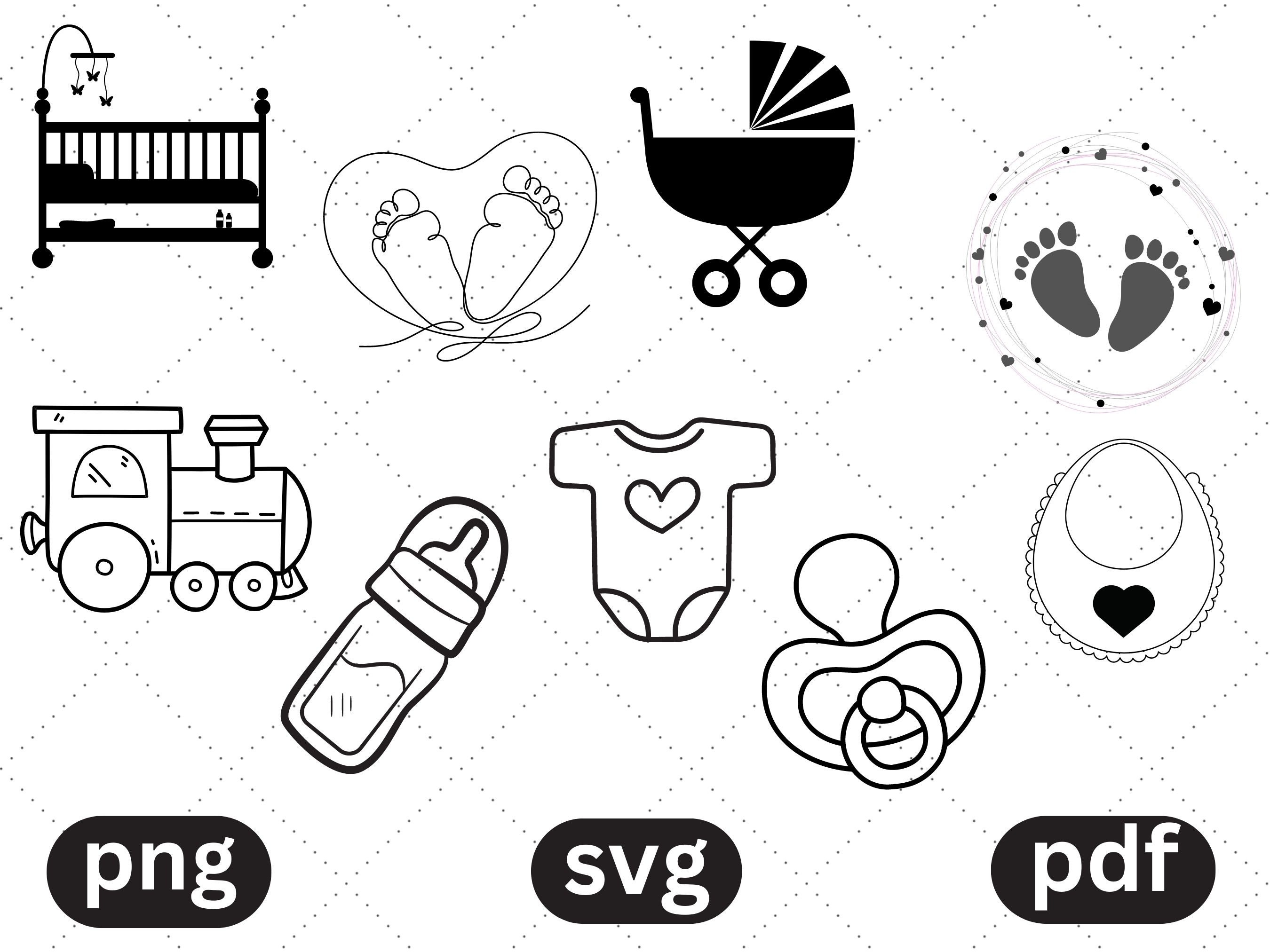 Baby Shower Svg Bundle, Baby Designsvg, Cute Baby Svg, Toddler Svg ...
