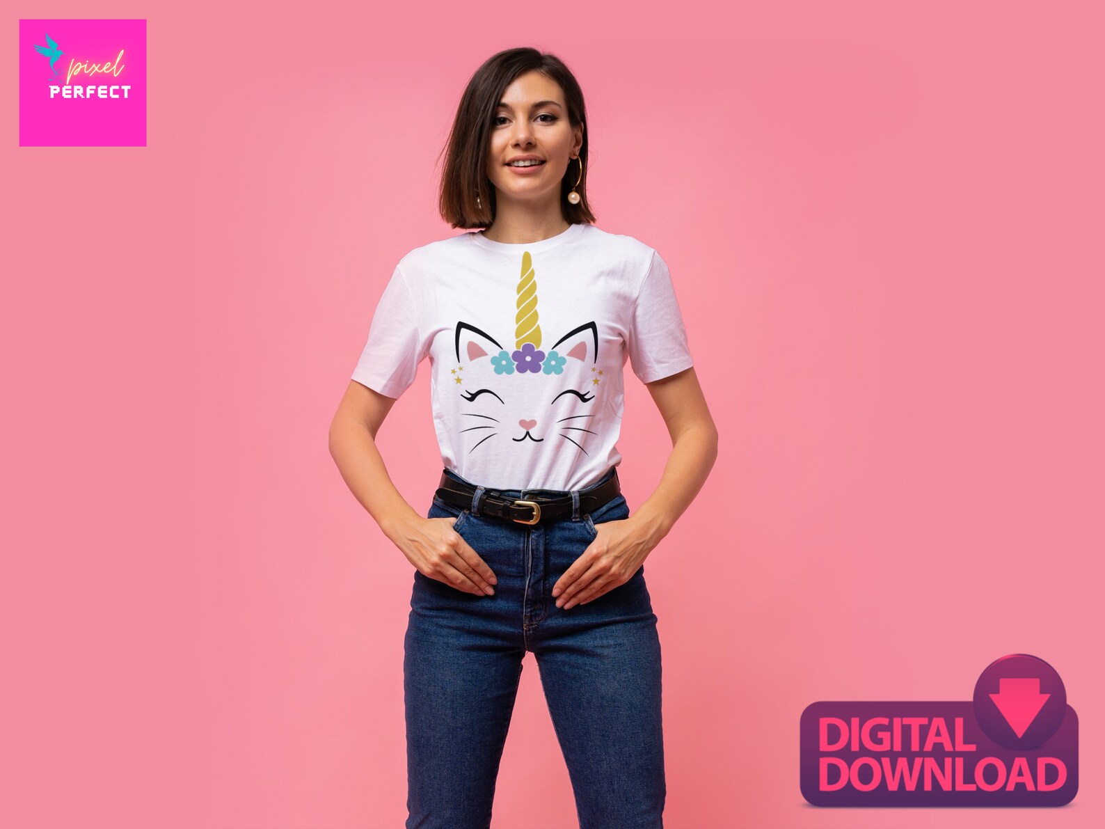 Caticorn SVG, Cute Kitty Cat Face SVG, Unicorn Cat Svg, Meowgical ...