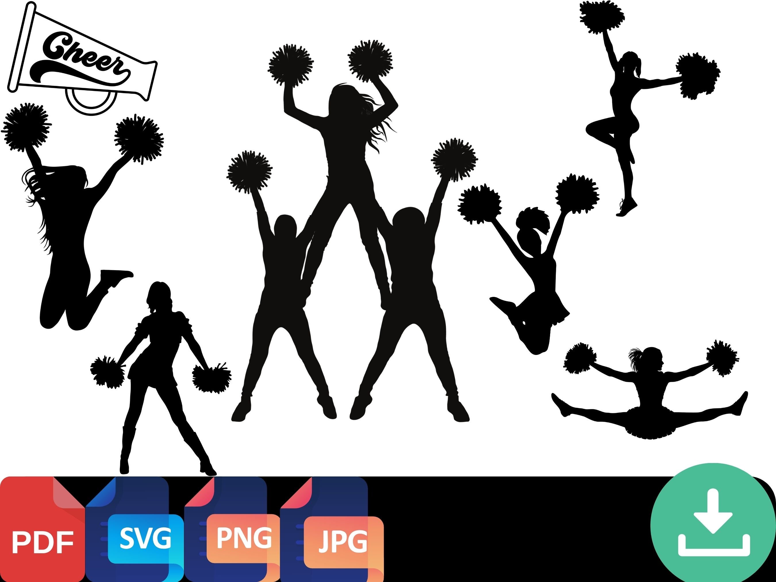 Cheerleader Girl SVG Cheer SVG Cheerleading Cut File Cheer Shirt Svg ...