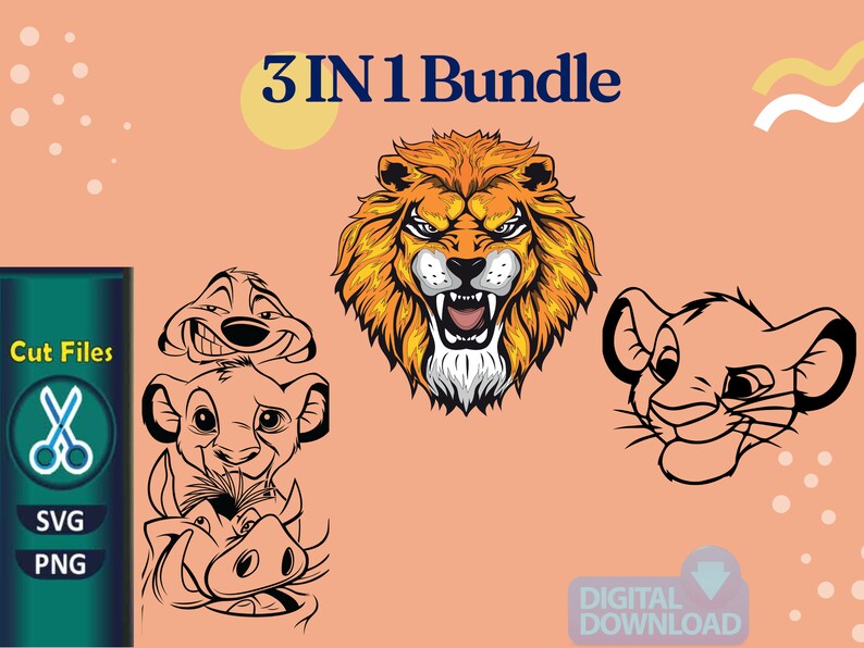 Lion King SVG Bundle Simba SVG Lion King Clipart Cut Files for Cricut ...