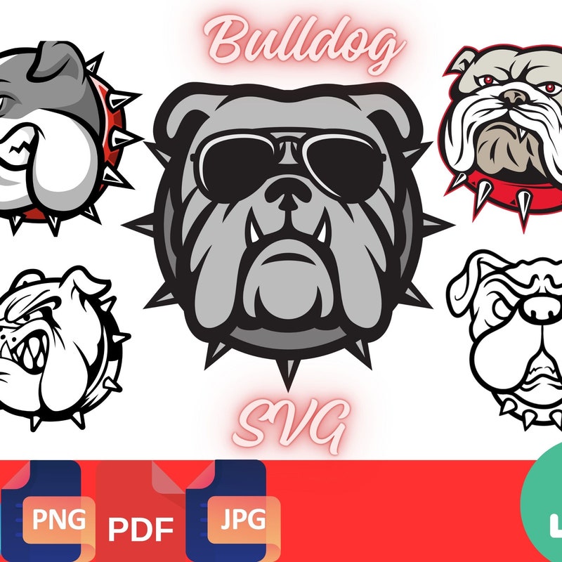 Bulldog Mascot Svg - Etsy