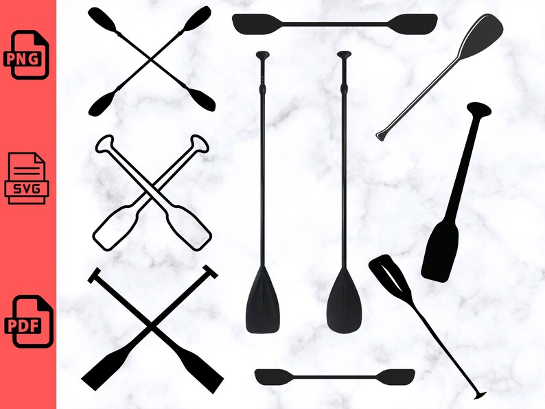 Paddles SVG, Paddles SVG Bundles, Cross Paddles SVG, Cone Paddle ...