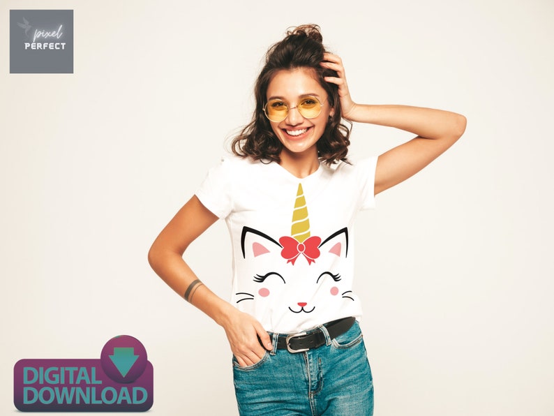 Caticorn SVG, Cute Kitty Cat Face SVG, Unicorn Cat Svg, Meowgical ...