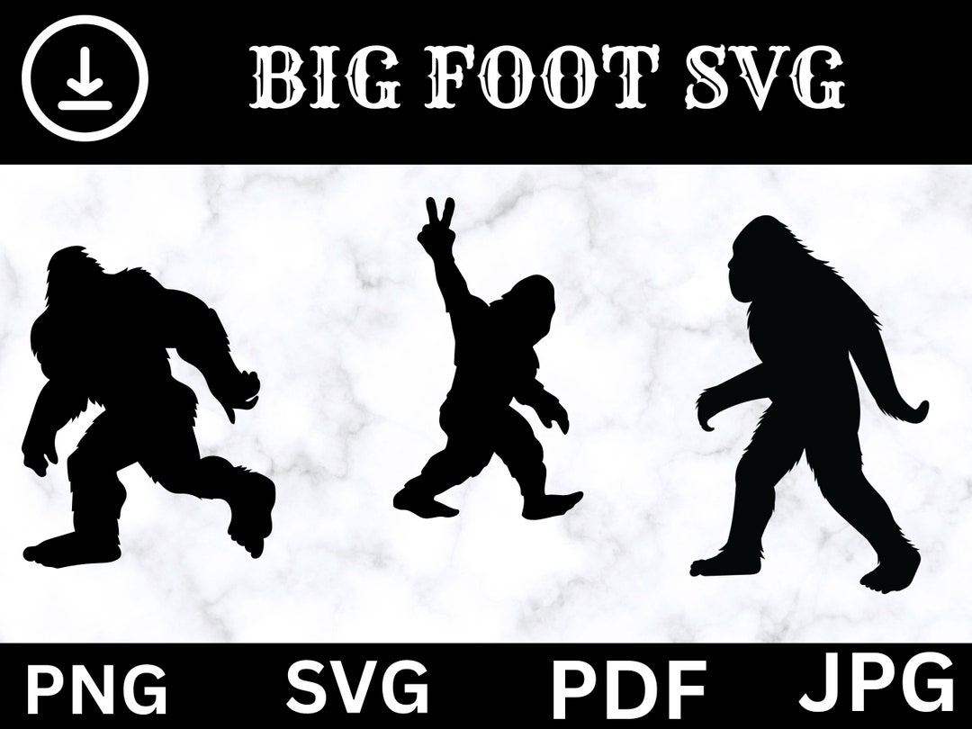 Big Foot Svg Bundle, Monster Svg, Sasquatch Svg, Yeti SVG, Walking ...